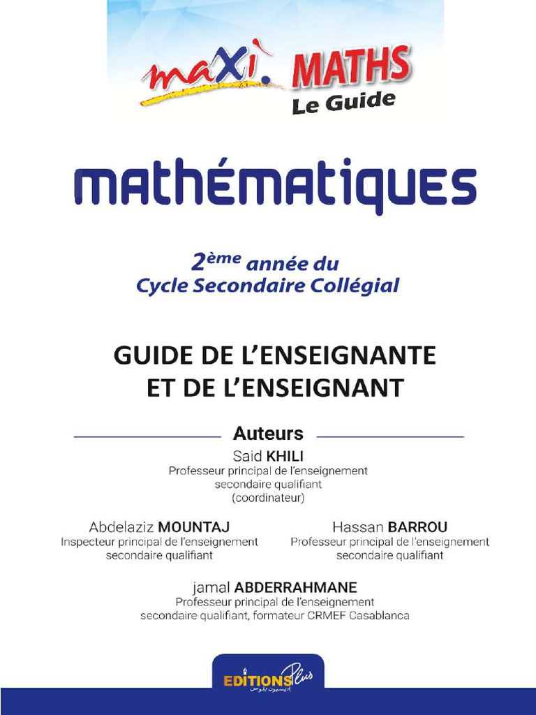 Guide Maths 2 AC Partie 1 | PDF