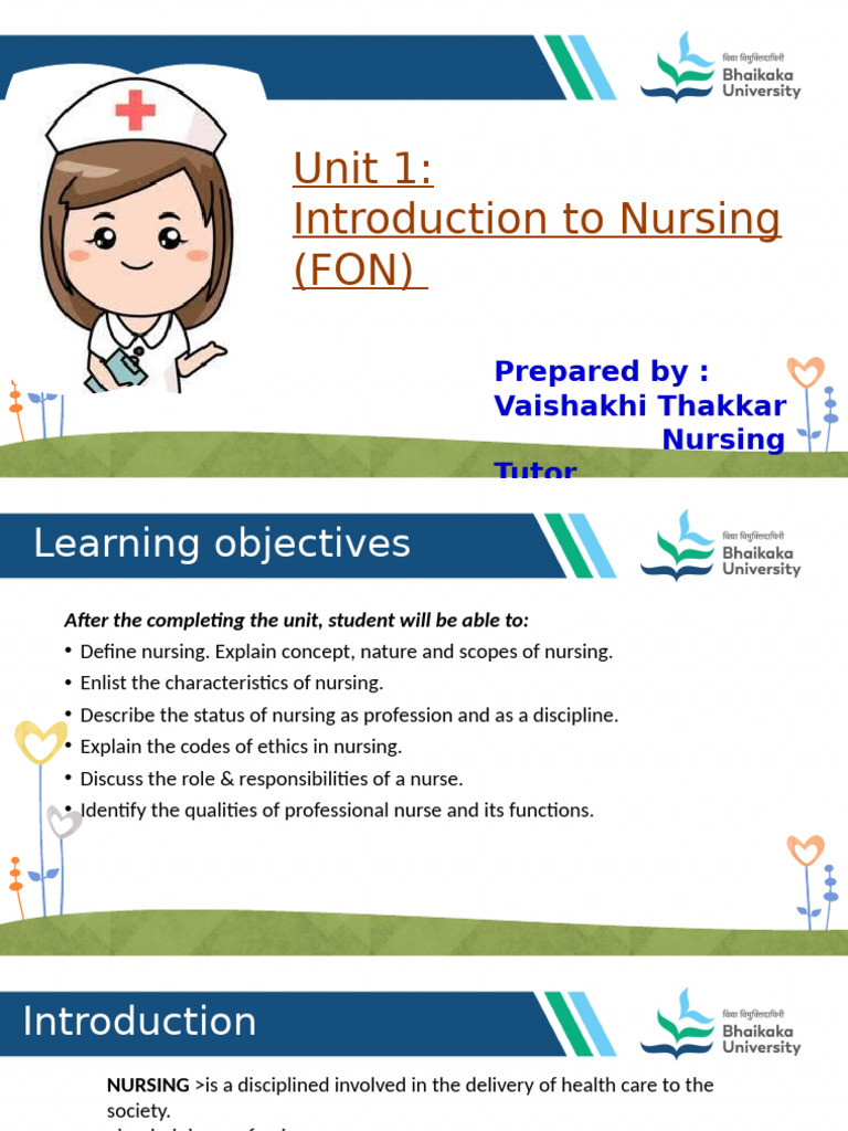 Introduction to Nursing Concepts | PDF | Nursing | Self-Improvement