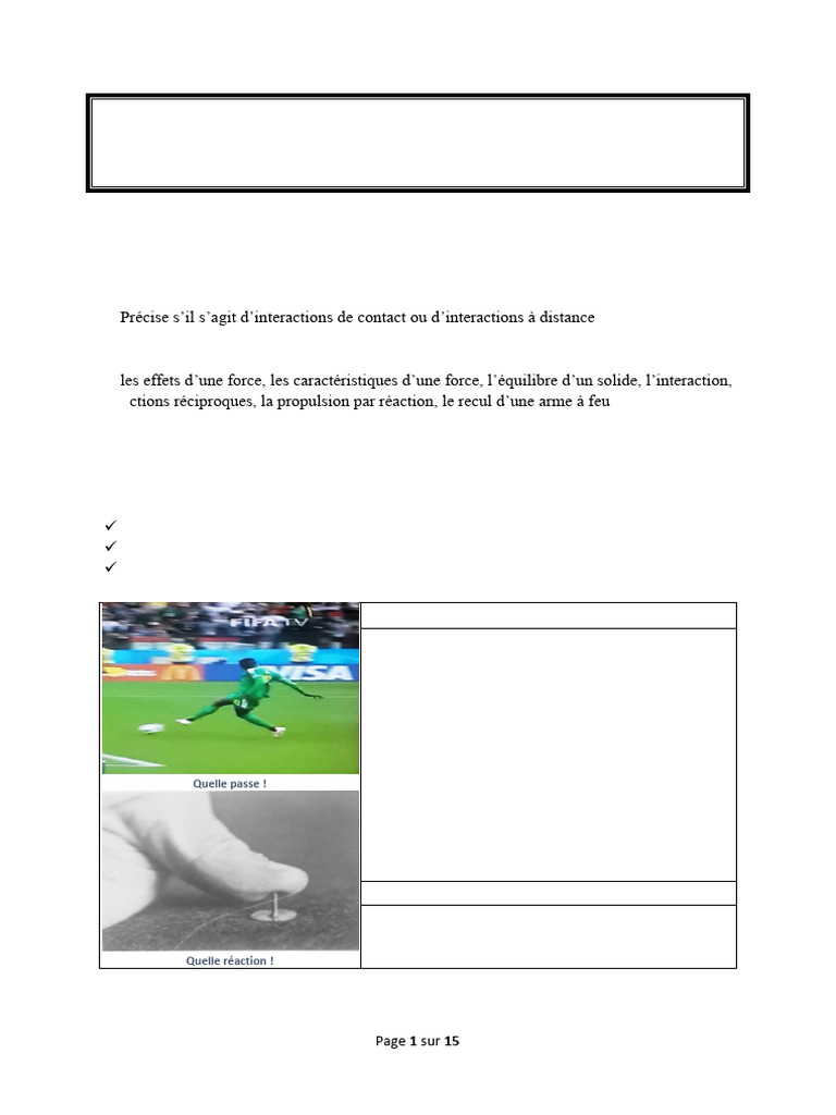 Chapitre P3 Forces | PDF