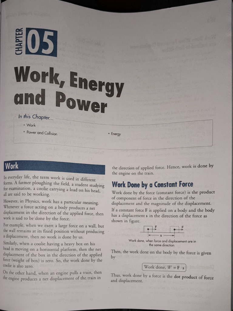 Work Power and Energy | PDF