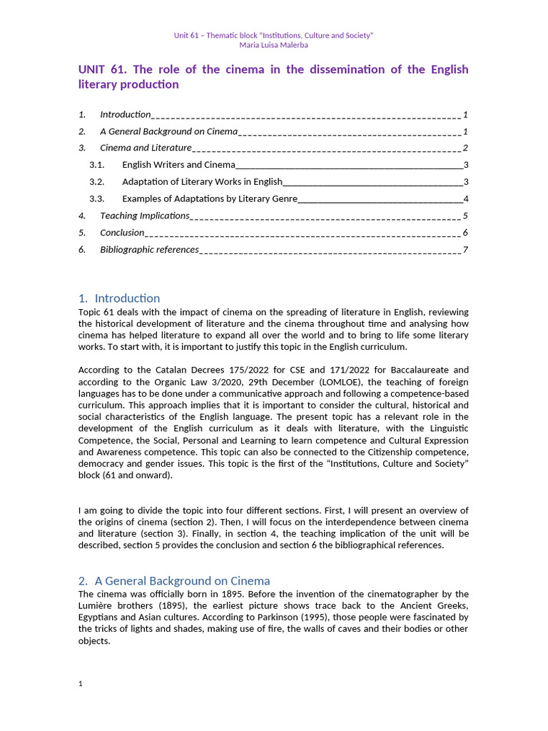 Unit 61 | PDF
