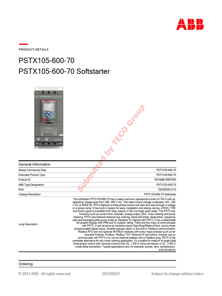 Abb 1sfa898109r7000 | PDF