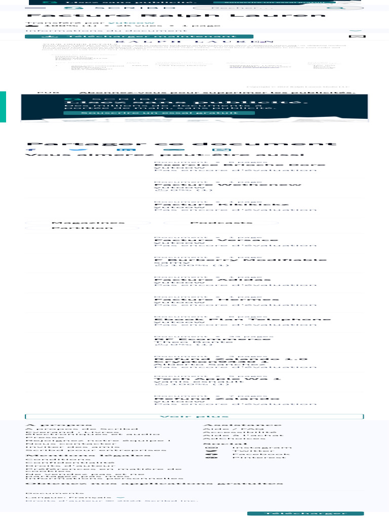 Facture Ralph Lauren PDF | PDF