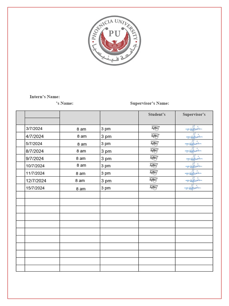 Attendance Sheet 1 | PDF