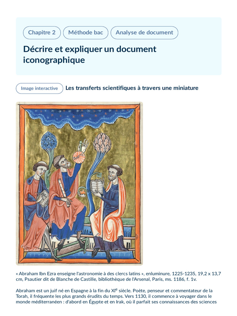 Décrire Et Expliquer Un Document Iconographique | PDF