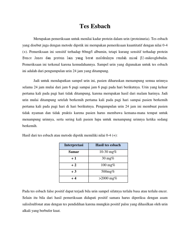 Tes Esbach | PDF | Kesehatan Holistik