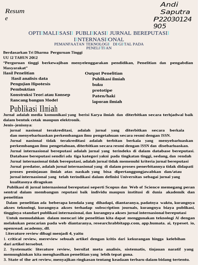 Andi Saputra - Resume | PDF