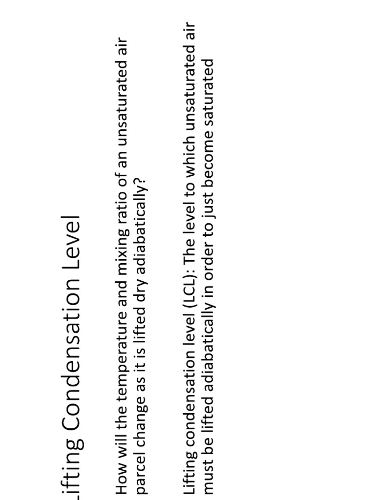 Lifting Condensation Level | PDF