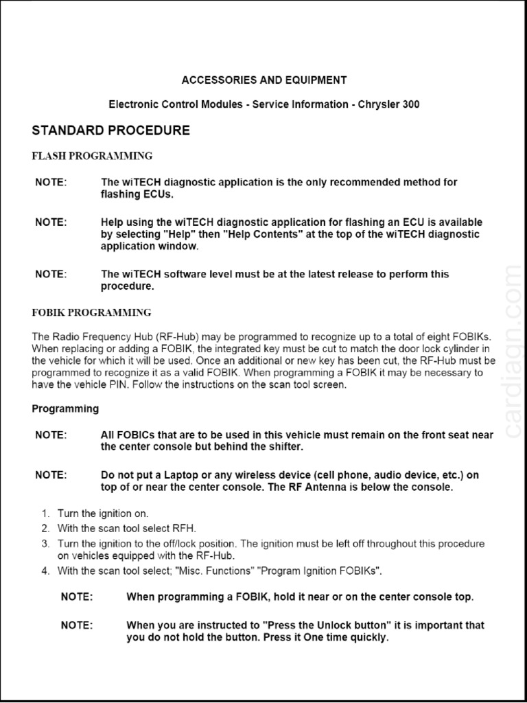 Chrysler 300 2011-2019 - Electronic Control Modules _ Free PDF | PDF