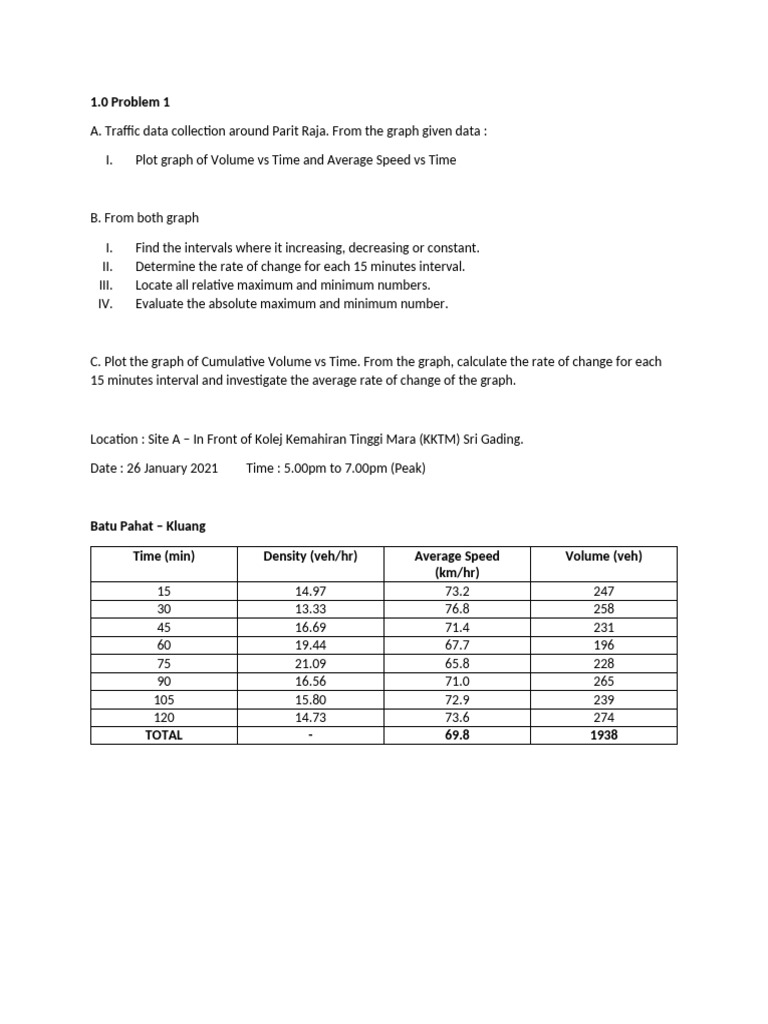 Report Calculus | PDF | Speed | Volume