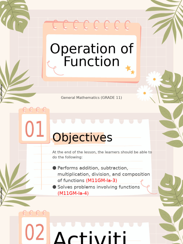 Lesson 2 Operation of Function | PDF