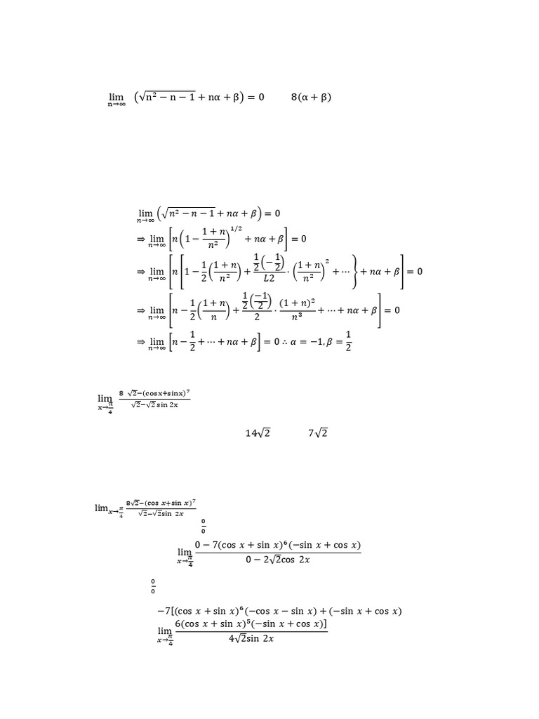 Limits JEE PYQs (2022) With Sol | PDF