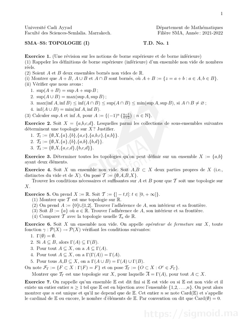 TD 1 | PDF | Teaching Methods & Materials