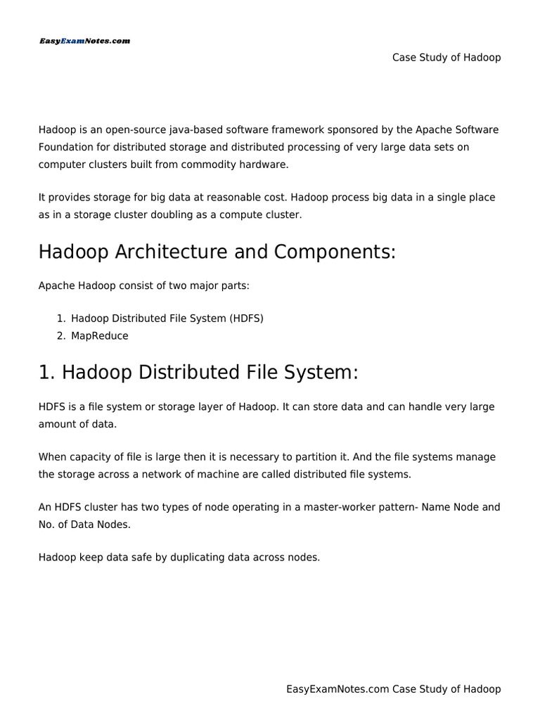 Case Study of Hadoop | PDF