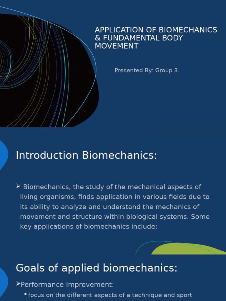 Application of Biomechanics and Fundamental Body Movement | PDF