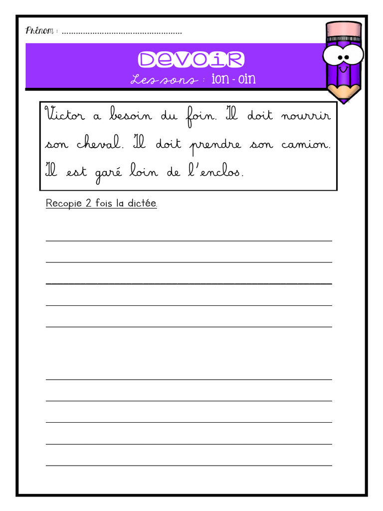 Devoir Son Ion Oin | PDF