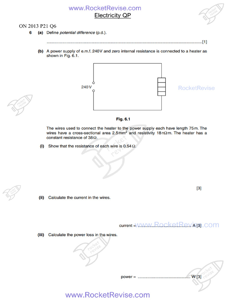 Electricity QP | PDF