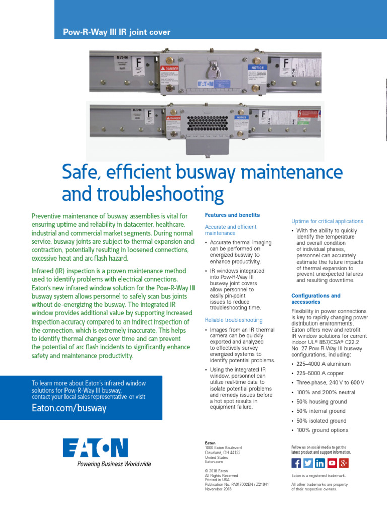 Busway-Ir-Window-Pa017002en V2 | PDF