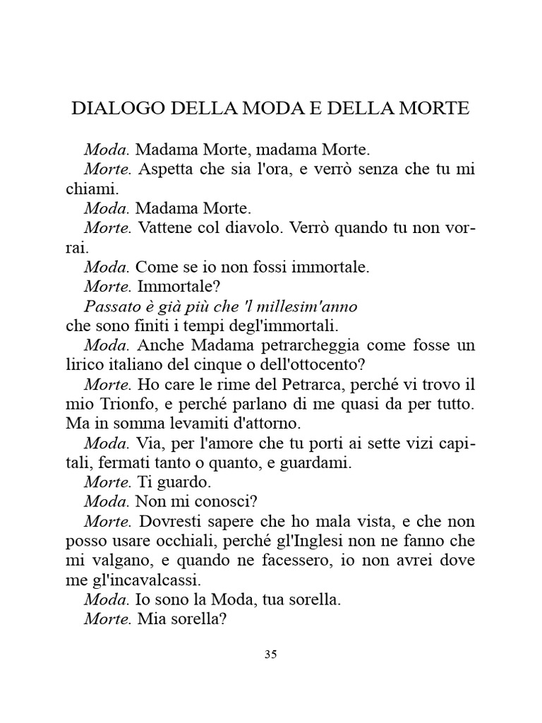 Dialogo Moda - Morte | PDF