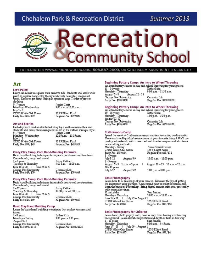 Recreation Guide | PDF