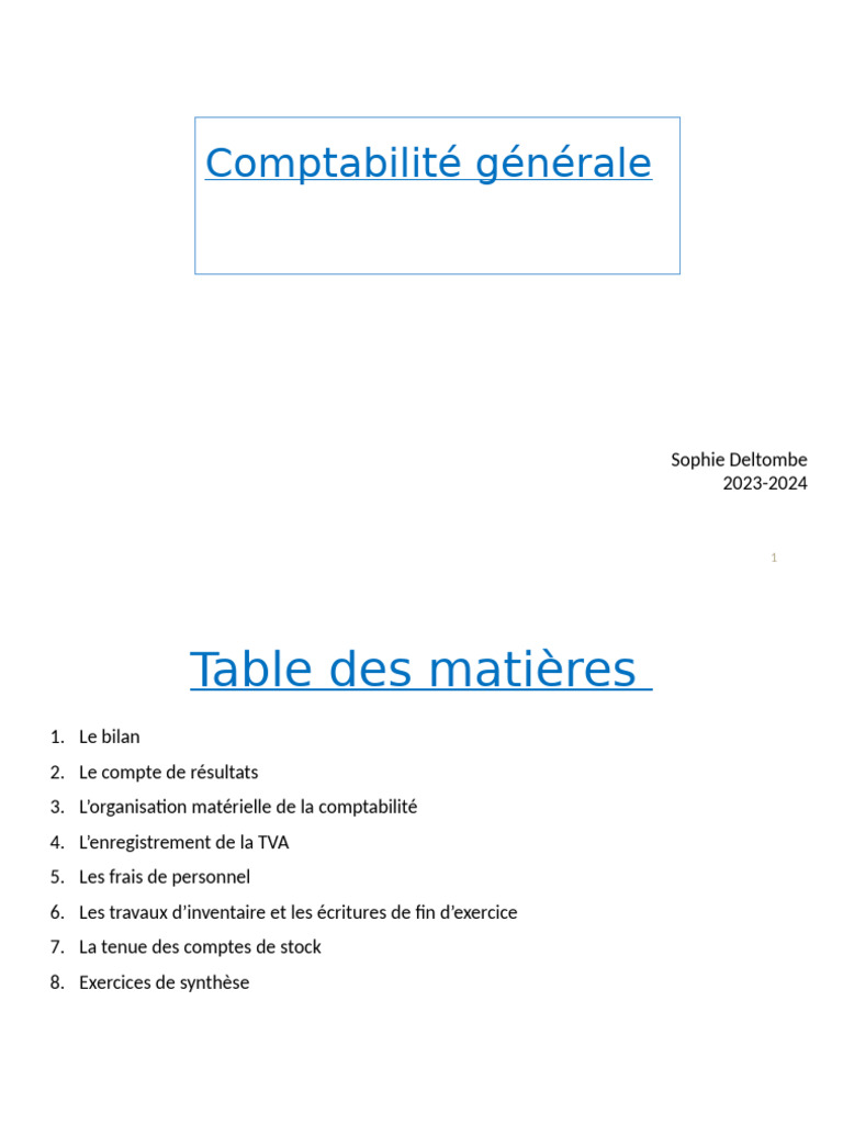 Cours de Comptabilite | PDF