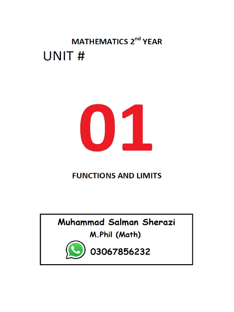 Unit 1 (2nd Year Math) | PDF