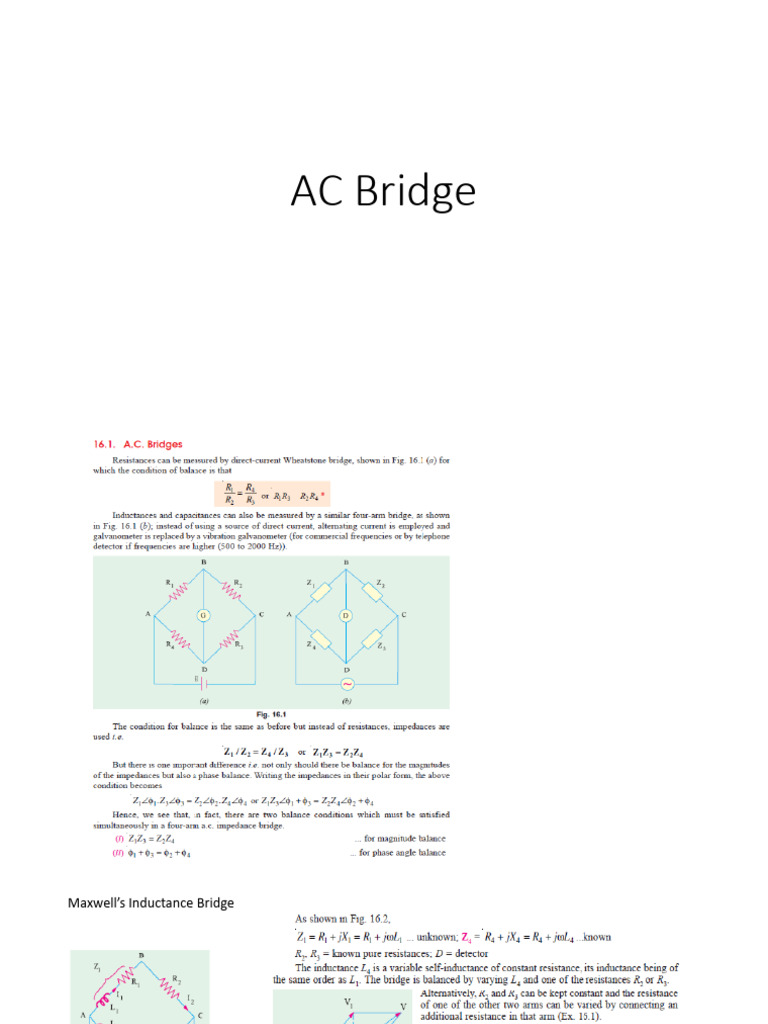AC Bridge | PDF