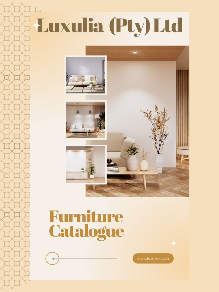 Gold White Modern Product Furniture A4 Document | PDF