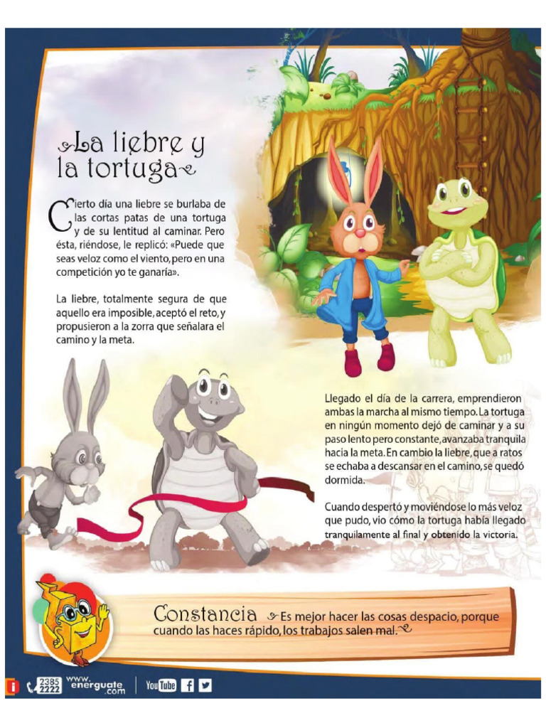 Cuento De Liebre Y Tortuga Pdf