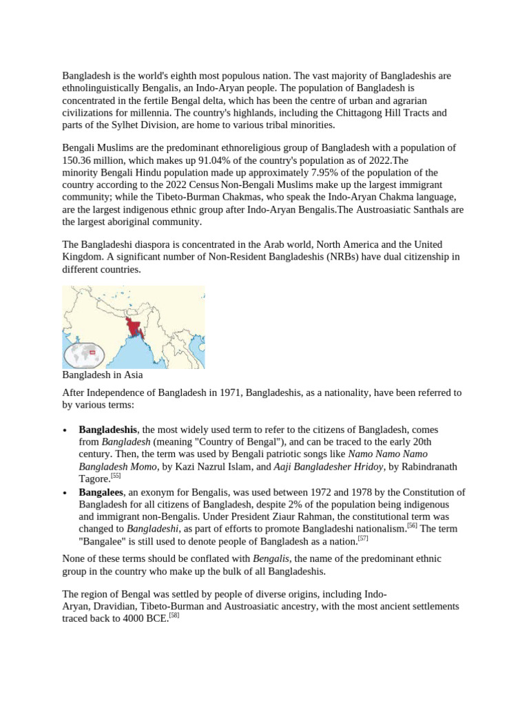 Ethnic Composition & Language | PDF