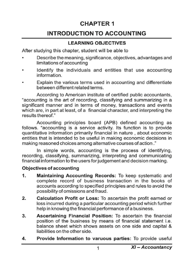 Fundamental of Accounting Part-1 | PDF