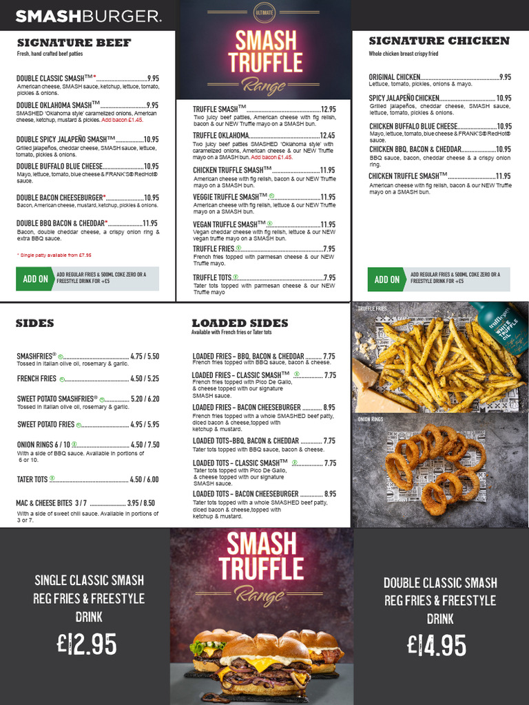 Smash Menu Redesign 2024 No QR Code | PDF