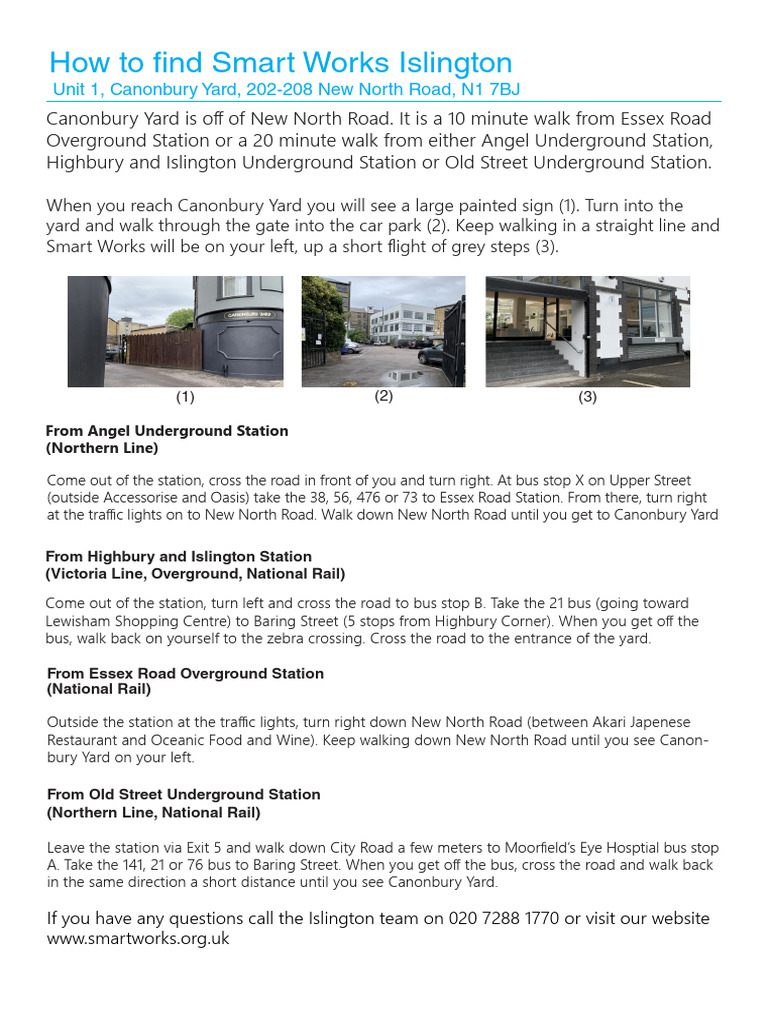 How To Find Smart Works Islington | PDF
