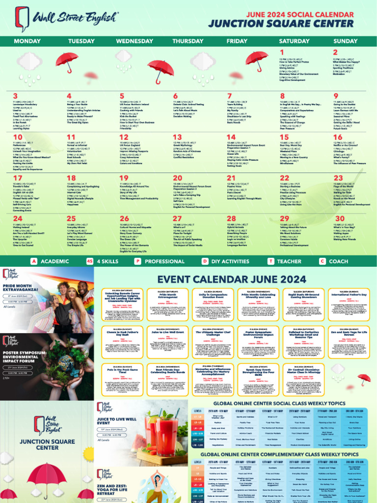 Junction Square Center: June 2024 Social Calendar | PDF