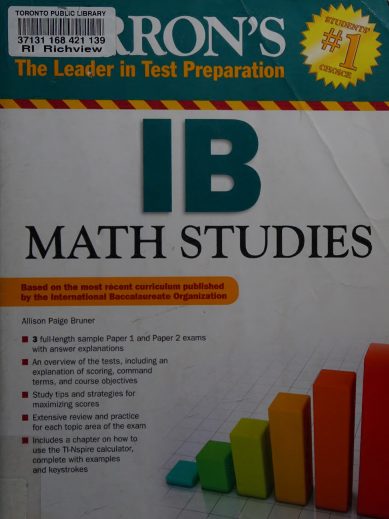 Barron's IB Math Studies - Bruner, Allison Paige - 2014 | PDF