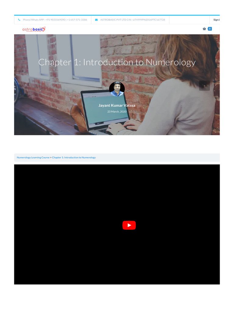 Chapter 1- Introduction to Numerology - AstroBasic | PDF