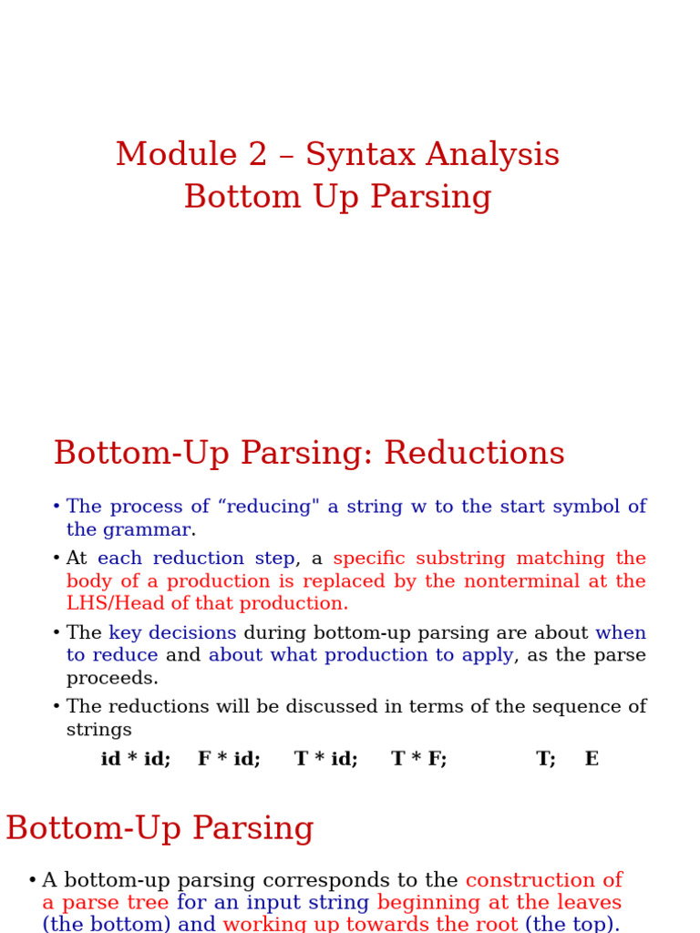 8 Operator Precedence Parsing 13-08-2024 | PDF