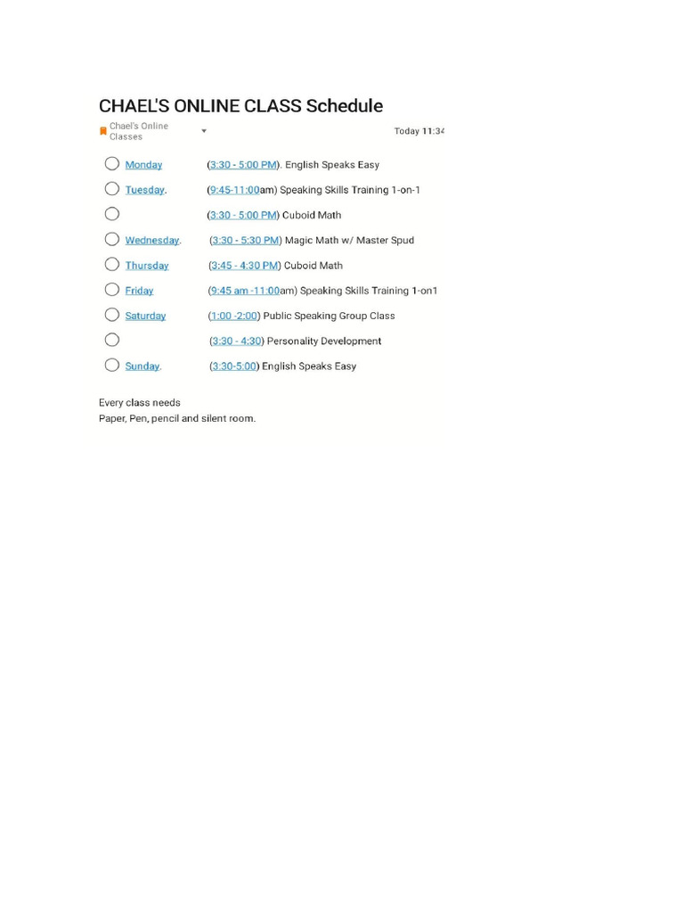 Among Us Schedule | PDF