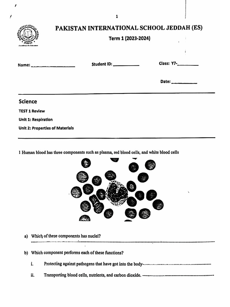 Science Unit 1&2 Unsolved WS For Arshmah | PDF