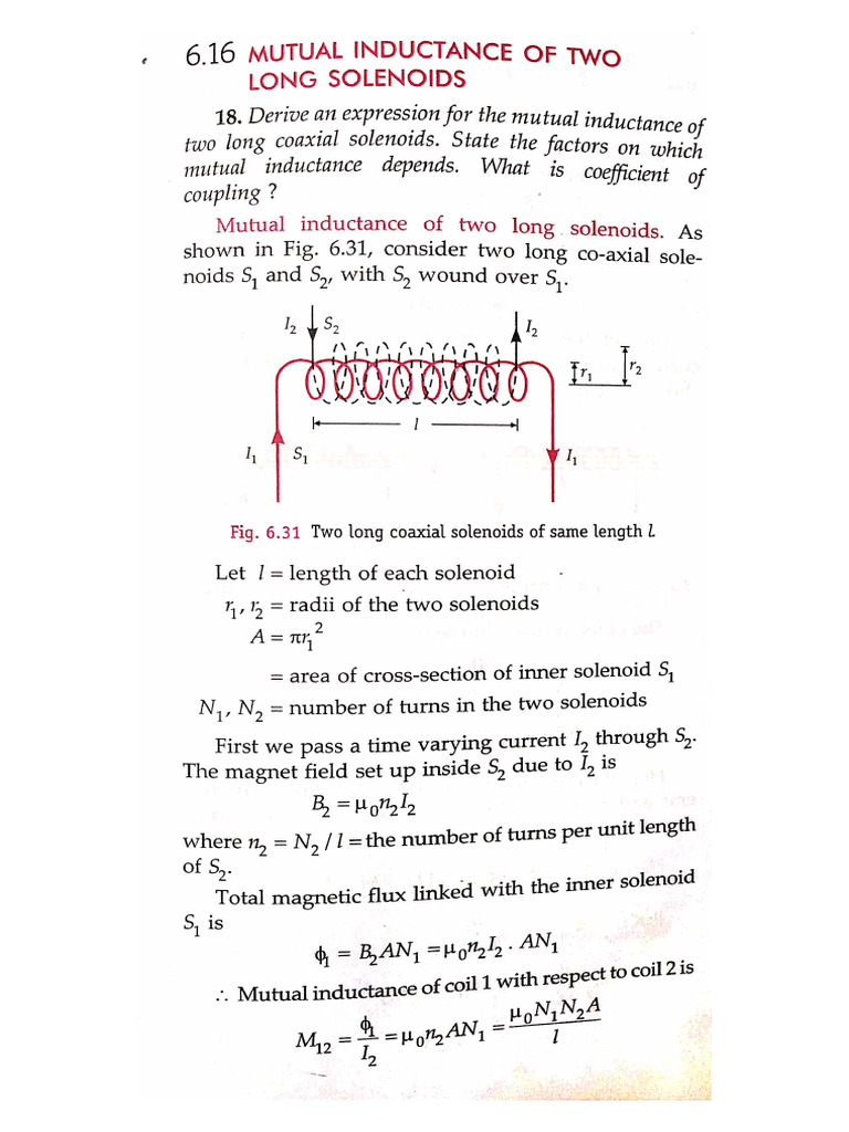 Mutual Inductance Derivation | PDF