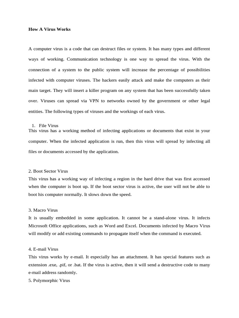 How A Virus Works | PDF