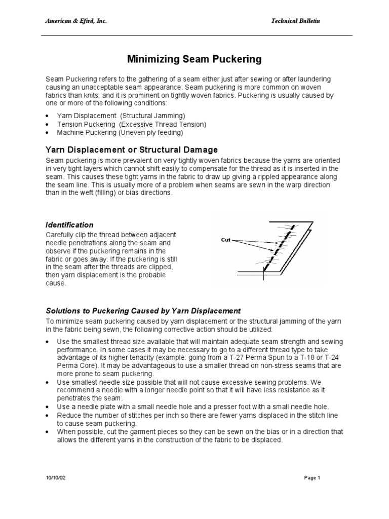 Seam Puckering | Sewing Machine | Seam (Sewing)