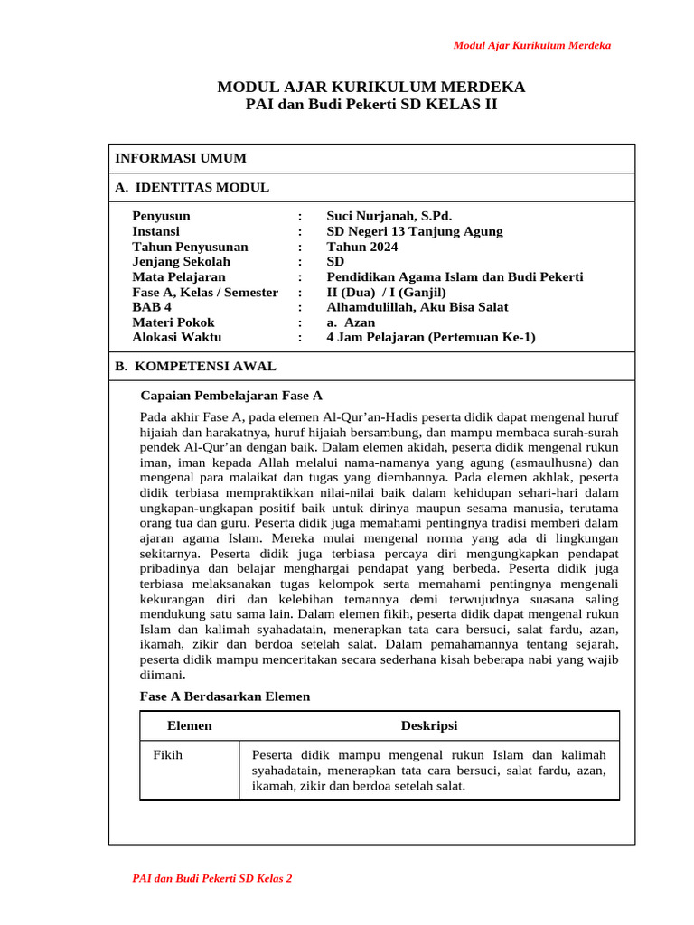 SUDAH BAB 4 - MA PAI BP Kls 2 | PDF