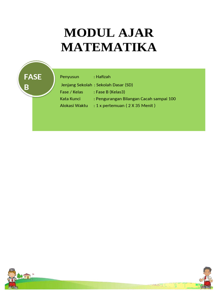Modul Ajar Matematika Kelas 3 | PDF
