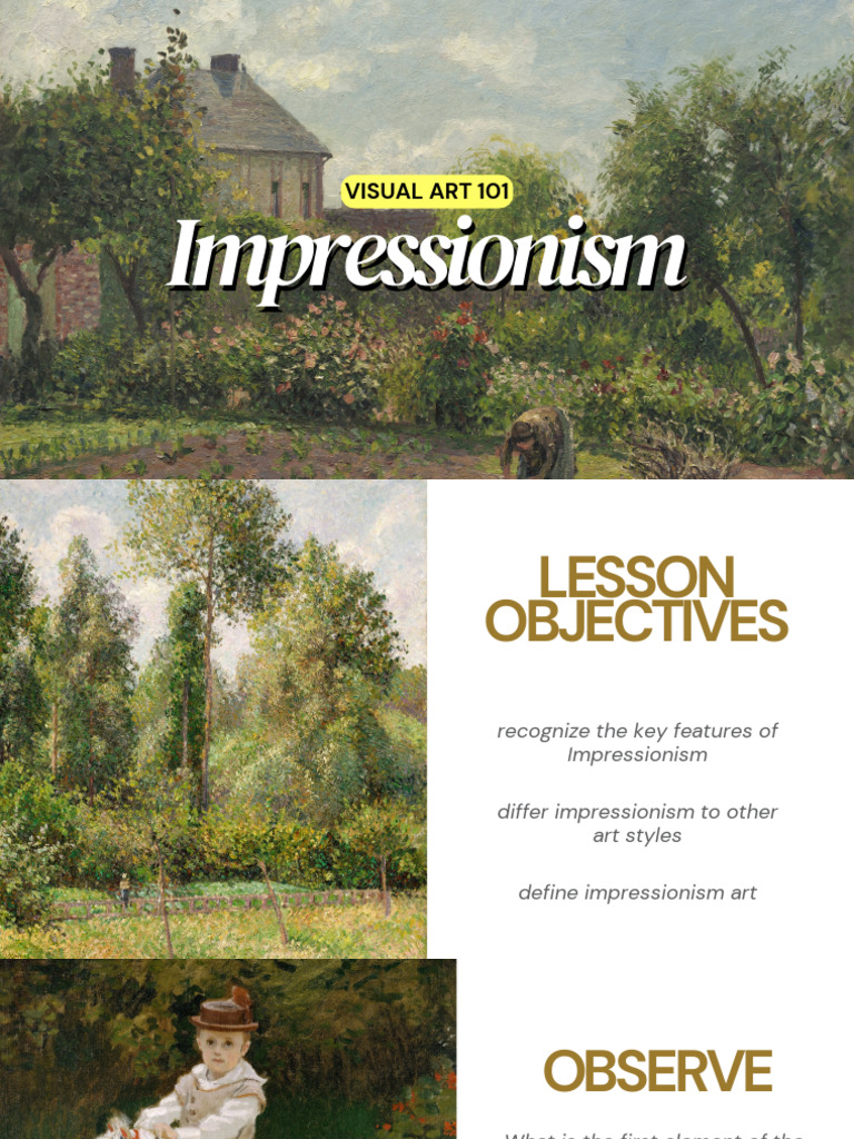 Visual Art Impressionism Education Presentation in Colorful ...