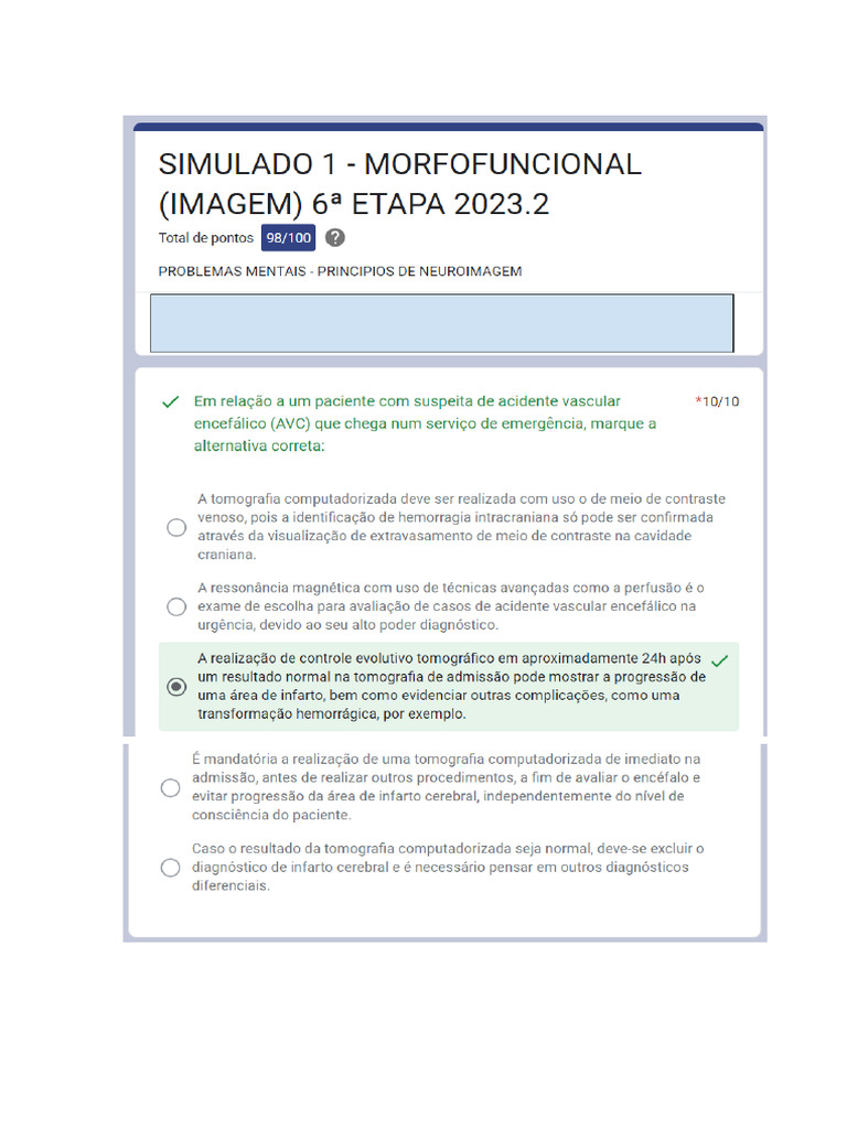Simulado Imagem Mod. 1 | PDF
