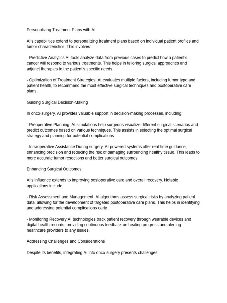 Ai Personalising Treatment Pdf