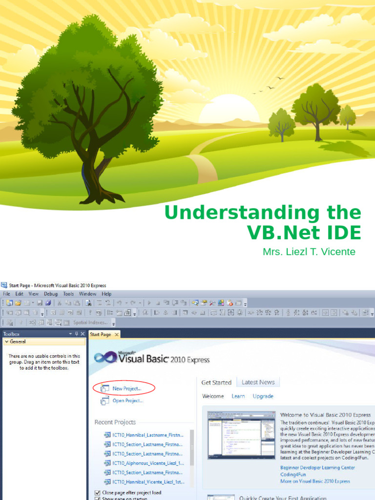 Understanding The VB Net IDE | PDF