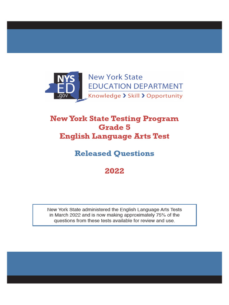 2022 English Test Grade 5 | PDF