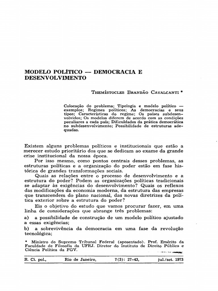 Admin,+3+ +Modelo+Político+ +Democracia+e+Desenvolvimento | PDF